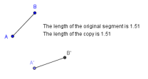 GeoGebra Worksheet: COPYING A LINE SEGMENT AND AN ANGLE