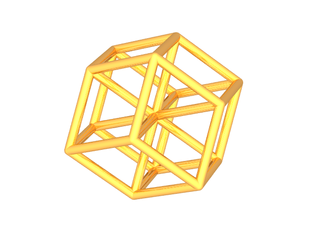 Projection of a Hypercube - Animation Showing Sequence of Cubical Faces