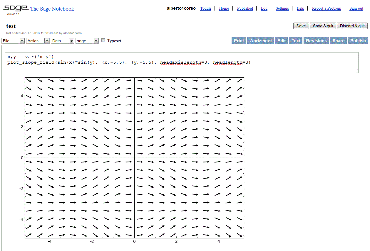 dy/dx = sin (x)* sin (y)